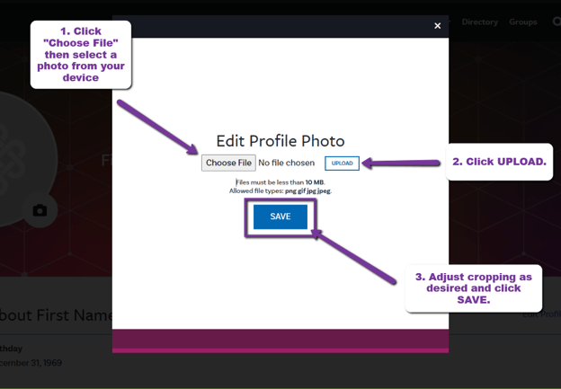 Updating My Profile Information